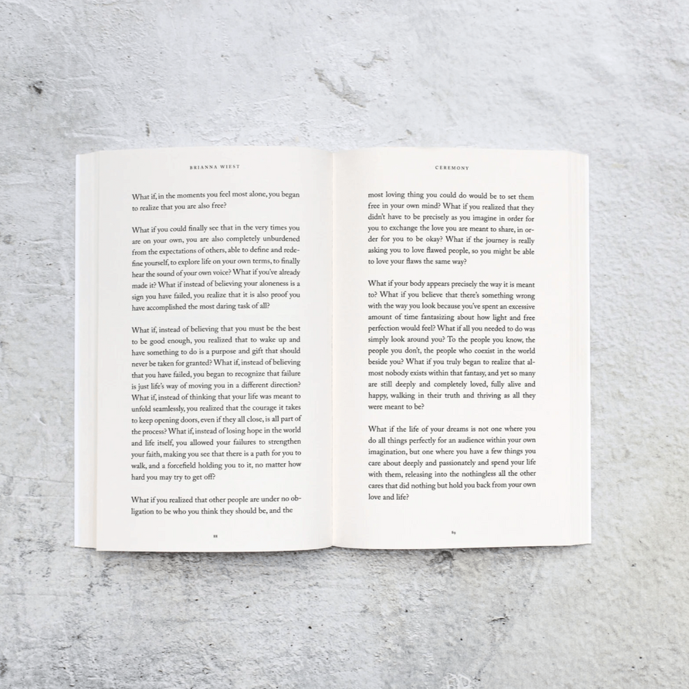 Ceremony by Brianna Wiest | Poetry & Prose Book | Claya