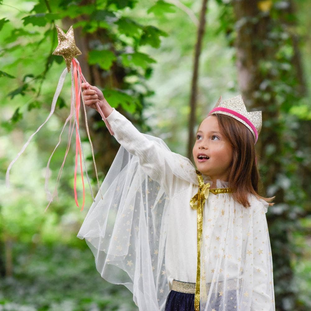 Luciole et Petit Pois Crown - Gold Glitter | Claya | Australia