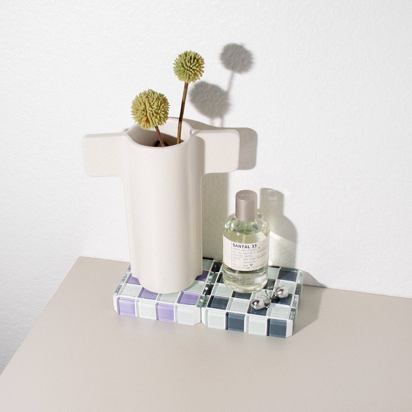 Subtle Art Studios | Glass Tile Display Cube | Lavender Latte | Claya