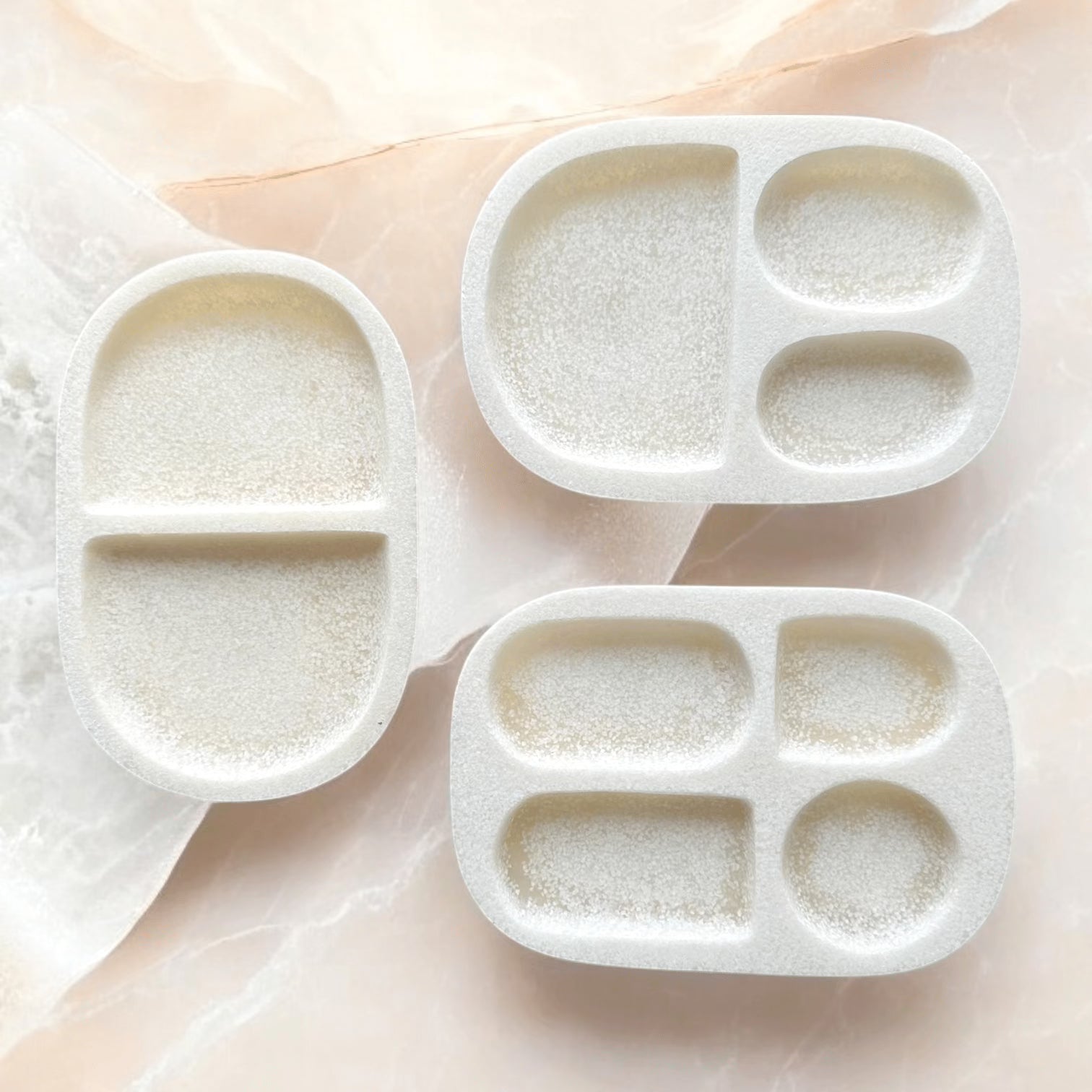 Quartz & Resin Small Trinket Tray – Off-White | Claya